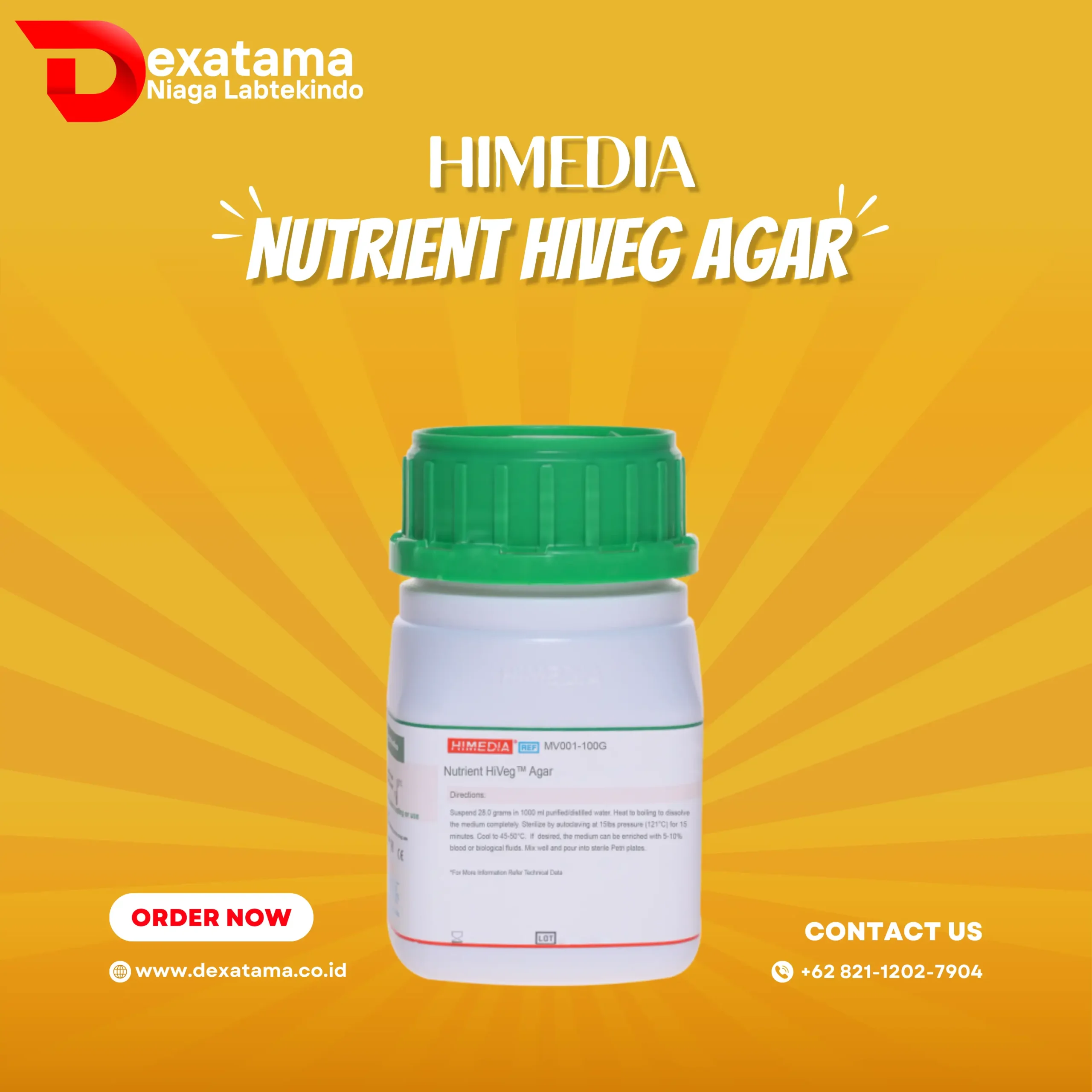 Nutrient HiVeg Agar 100G - Dexatama.co.id